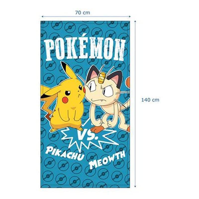 Toalla Pokemon Pikachu Meowth | ELIUS - Toallas Anime